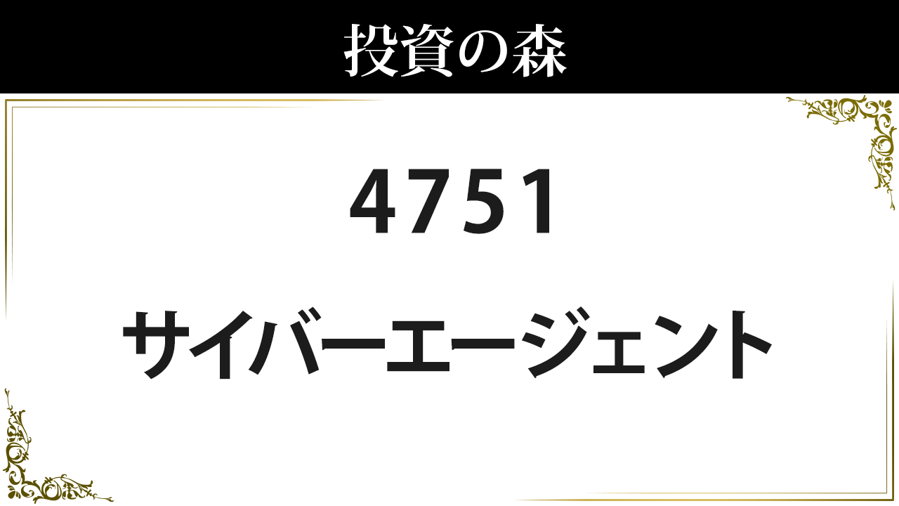 4751:サイバーエージェント：株価｜日本株（個別株） ｜ 投資の森