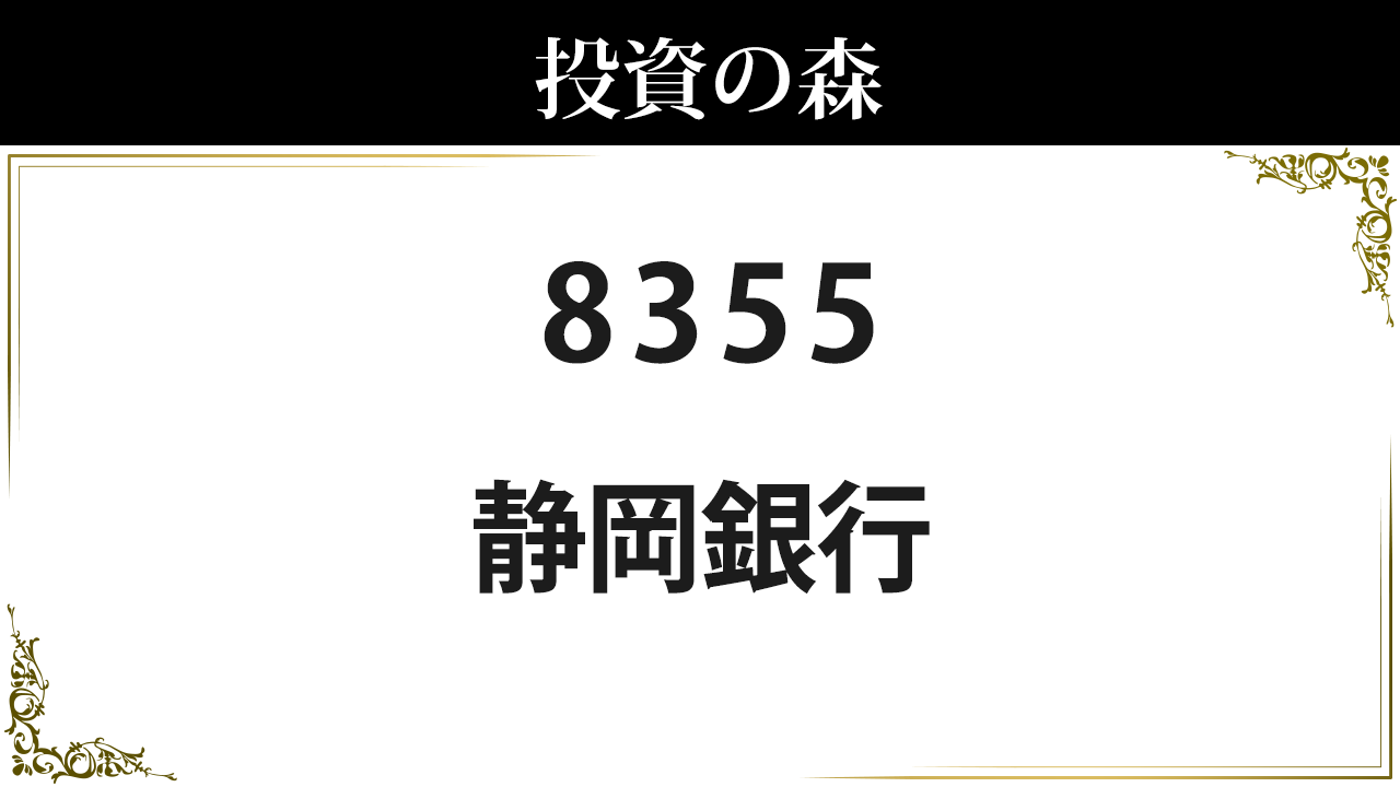 8355:静岡銀行：株価｜日本株（個別株） ｜ 投資の森
